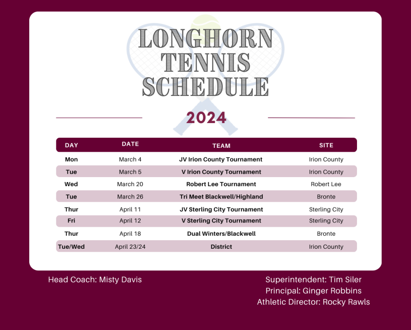 Tennis :: Bronte ISD